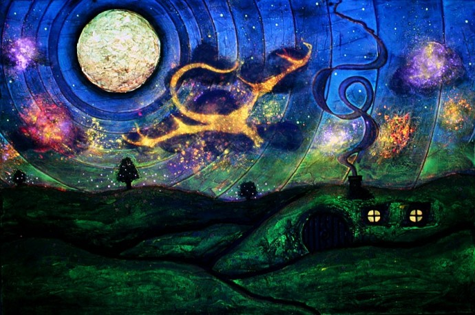 When The Lights Go Out: The World Of Ultraviolet Art - The Yellow Sparrow